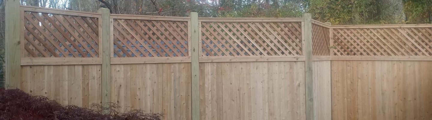8’ Cedar Board and Lattice Fence in Marion | ABS Fence Inc.